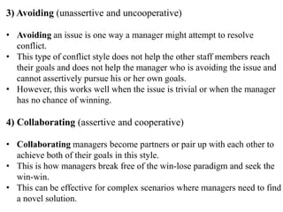 Sources of conflict, conflict resolution and impact on Project ...