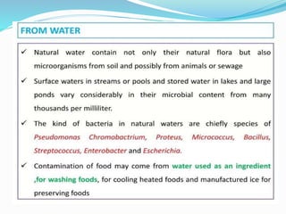 Sources of Contamination of Food PPT | PPT