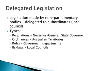 Sources of contemporary australian law 2 | PPTX