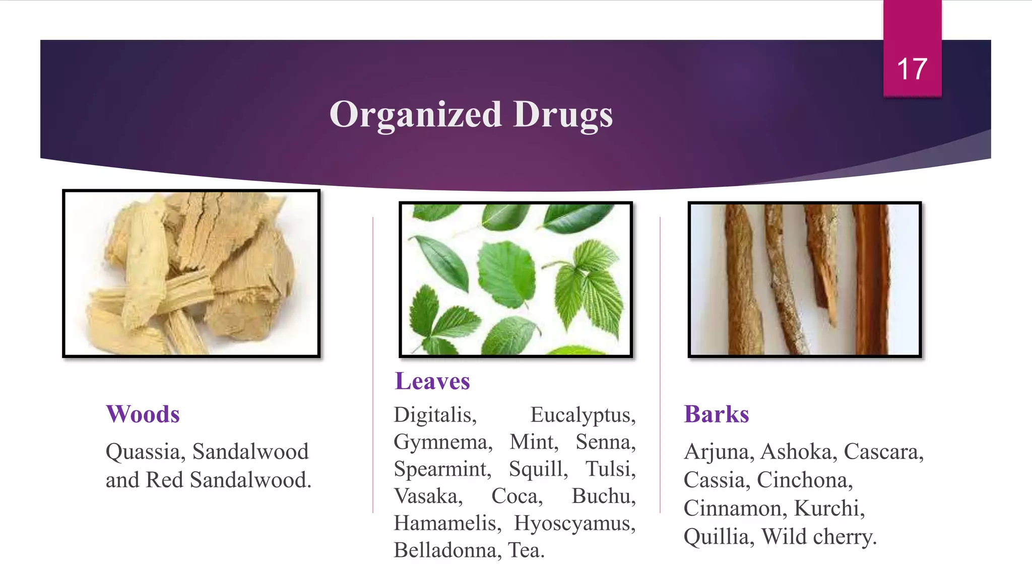 Sources of crude drug, classification, organized and unorganized drugs ...