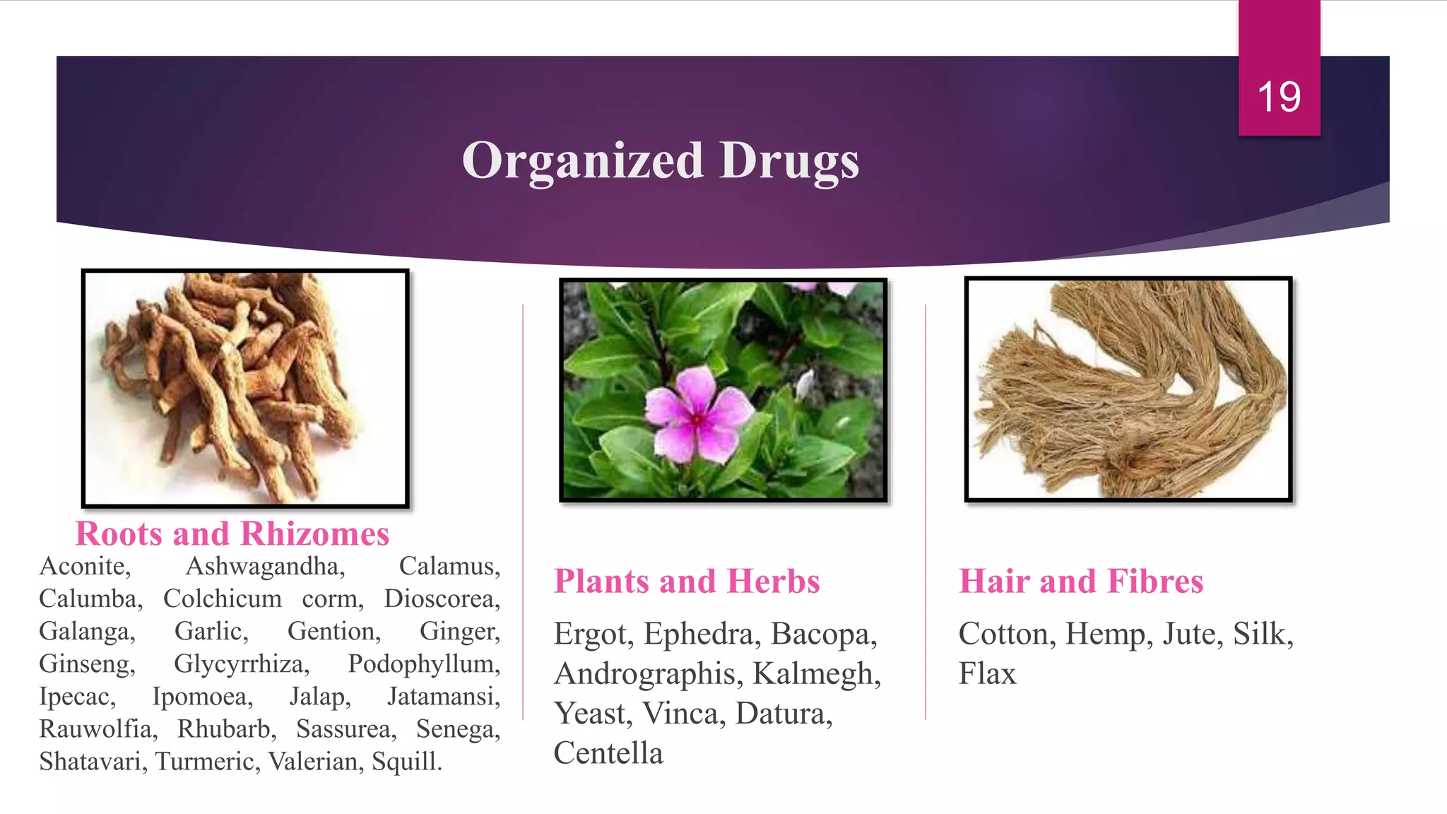 Sources of crude drug, classification, organized and unorganized drugs ...