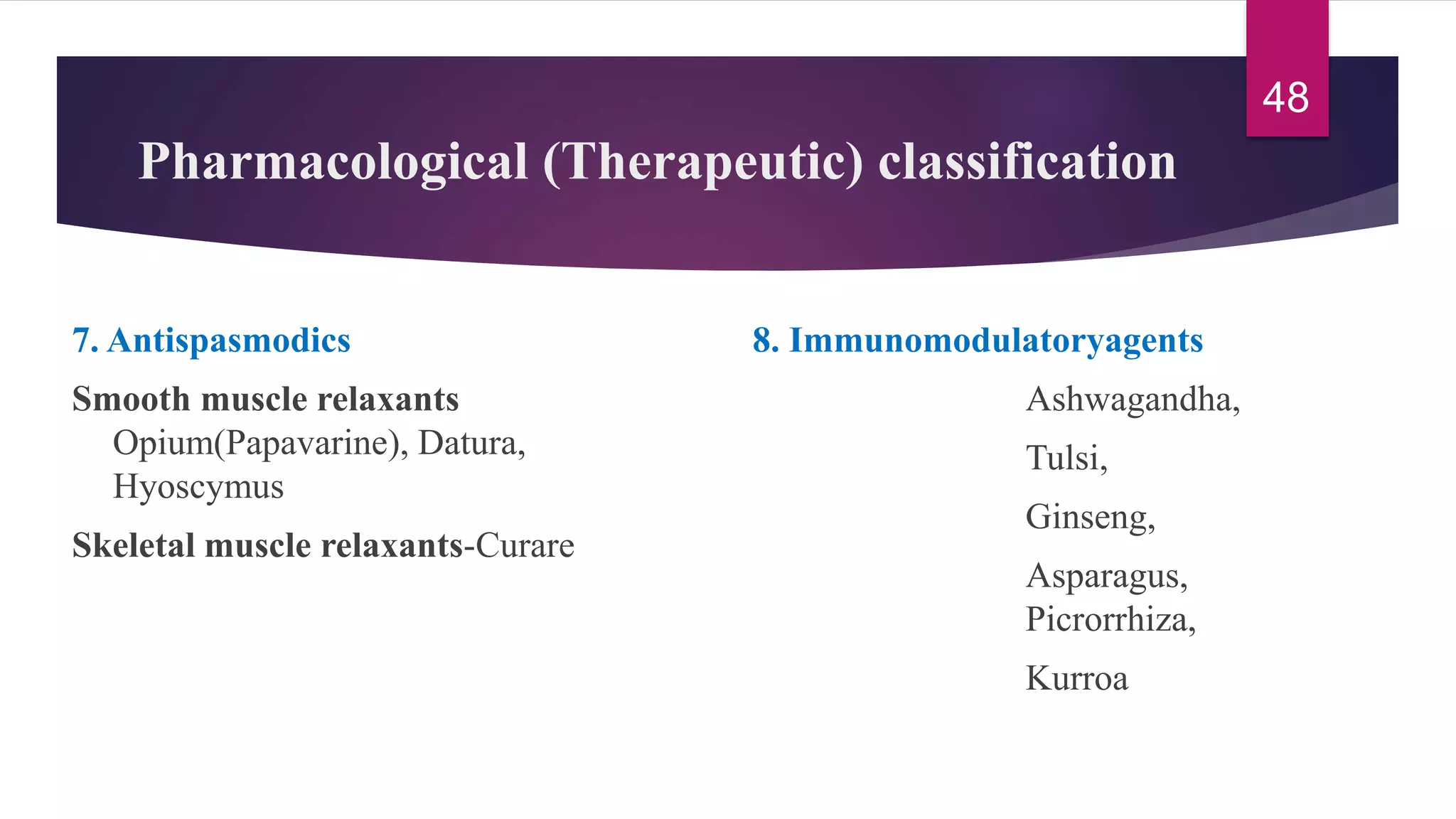 Sources of crude drug, classification, organized and unorganized drugs ...