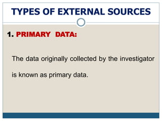 Sources of Data | PPTX