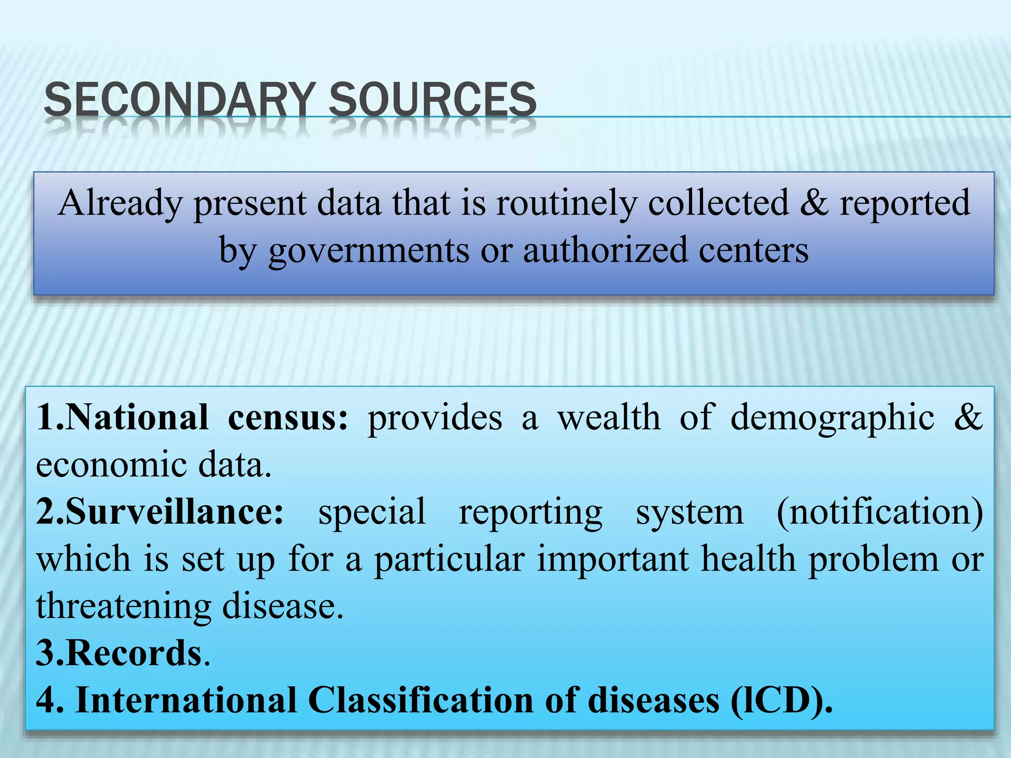 Sources of data collection | PPTX