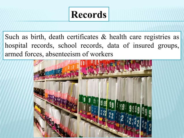 Sources of data collection | PPTX | Diseases and Conditions | Medical ...