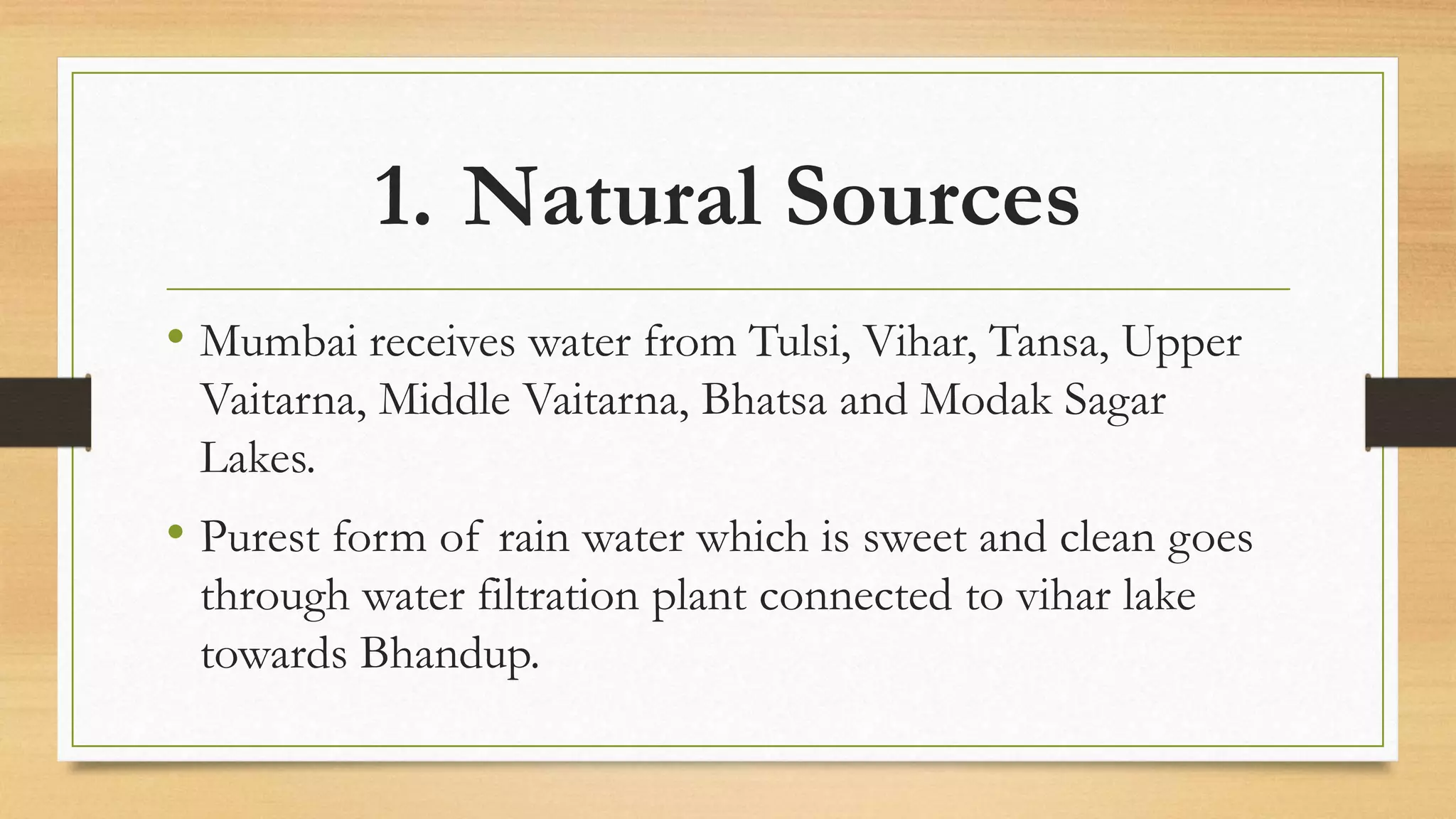 Sources of drinking water | PPT