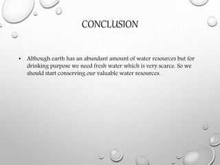 Sources of drinking water on earth. | PPTX