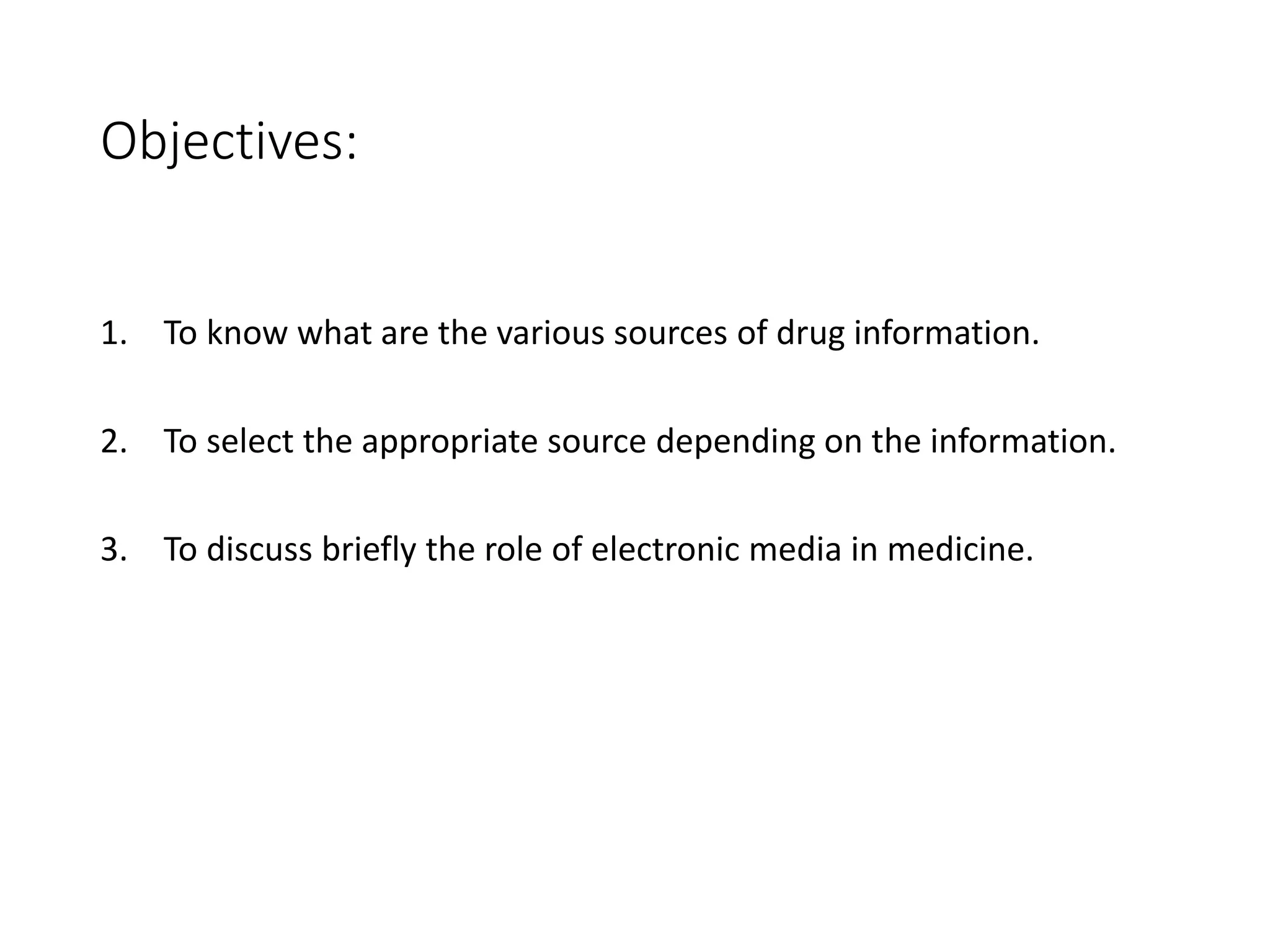 Sources of drug information | PPTX