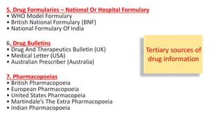Sources of drug information | PPTX