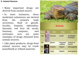 Sources of drugs | PPTX