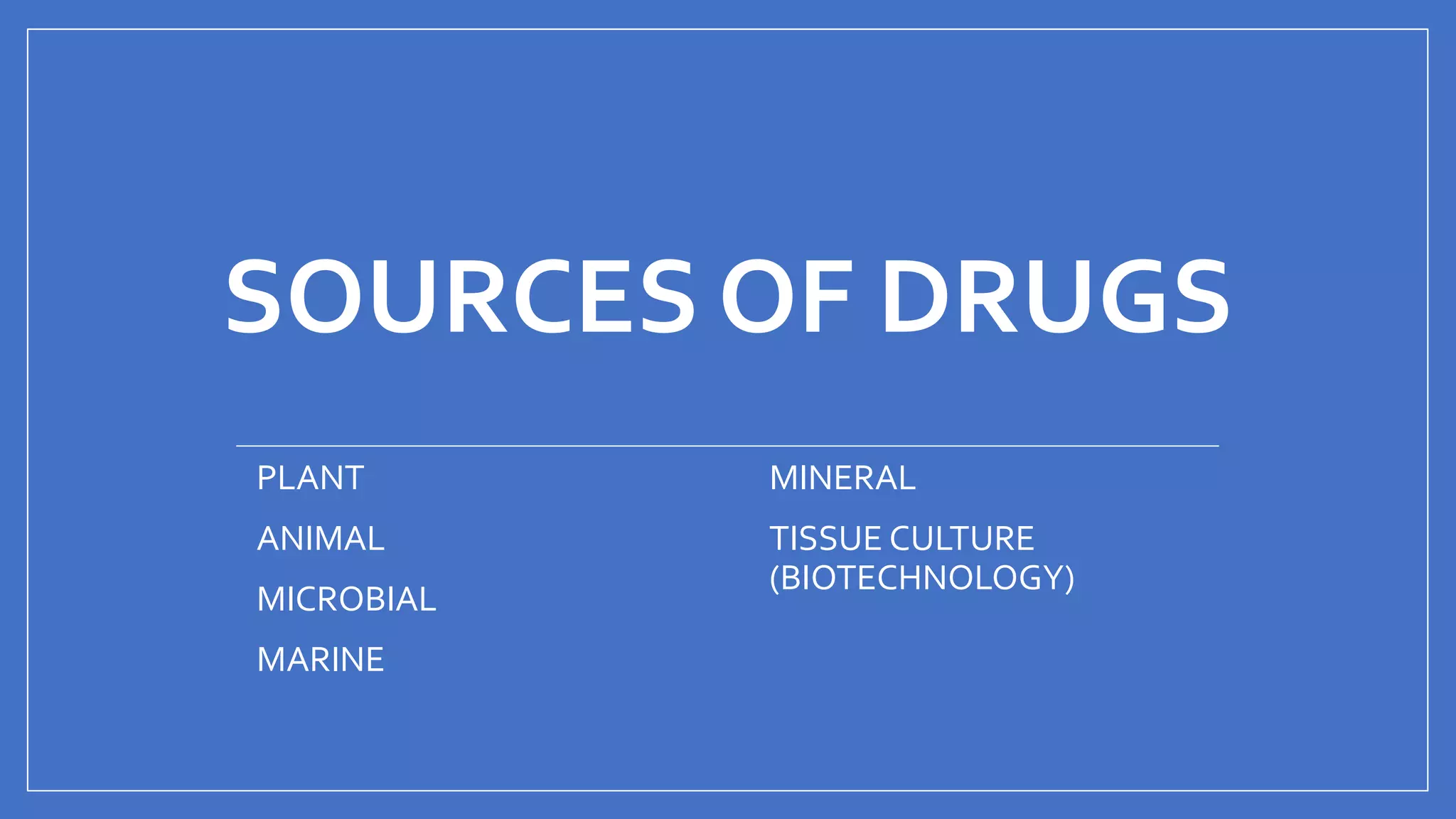 Sources of drugs | PPTX