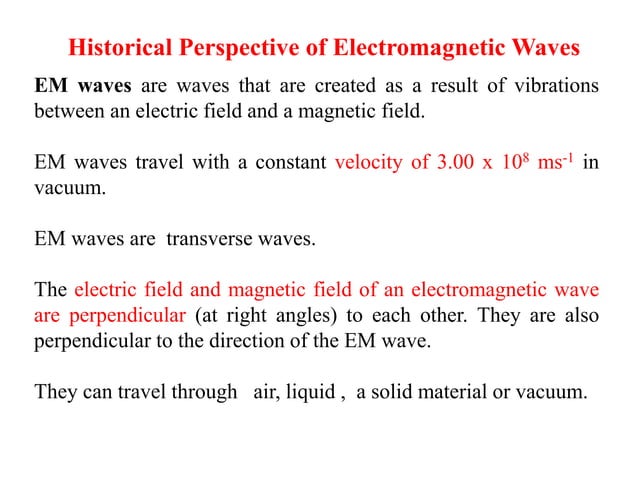 Sources of electromagnetic waves | PPTX