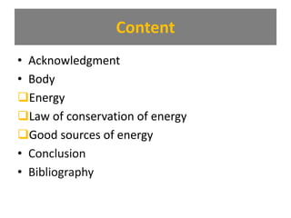 Sources of energy | PPT