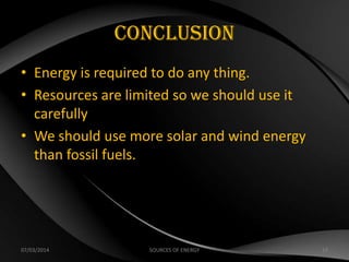 Sources of energy | PPT