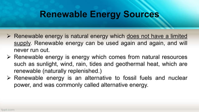 Sources of energy | PPTX