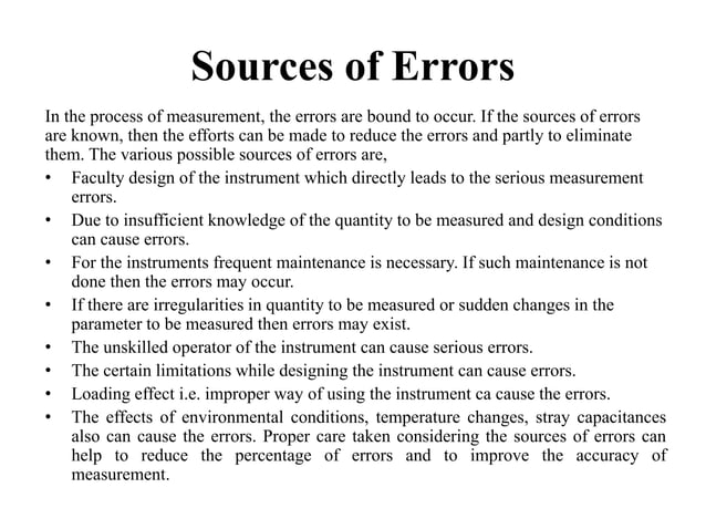 Sources of Errors.pptx | Science