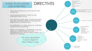 Sources of EU law; revision notes | PPTX
