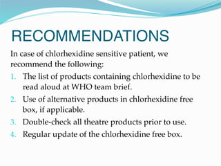 Sources of exposure to chlorhexidine in the health care setting | PDF