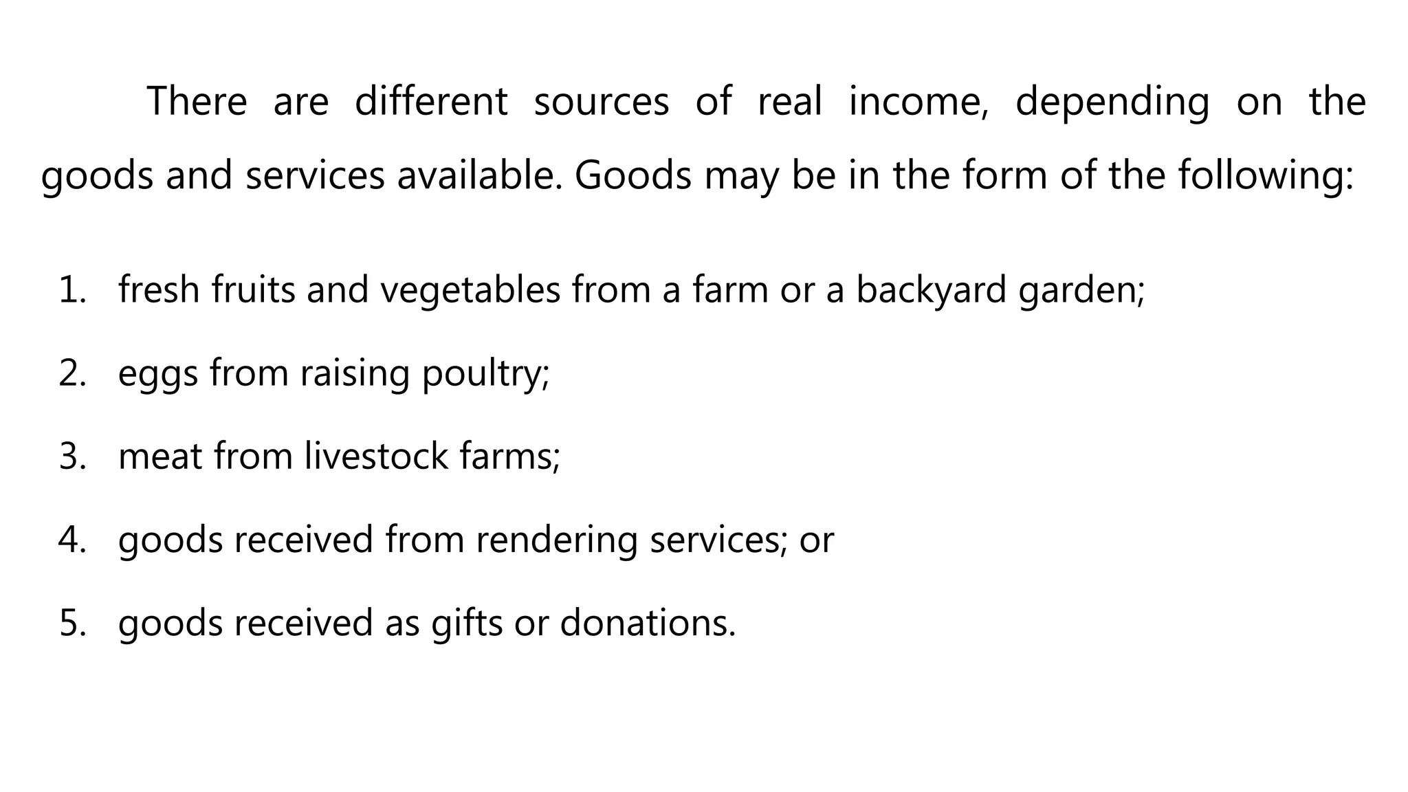 Sources of Family Income | PPTX