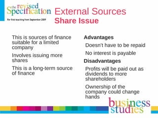 Sources of finanace | PPT