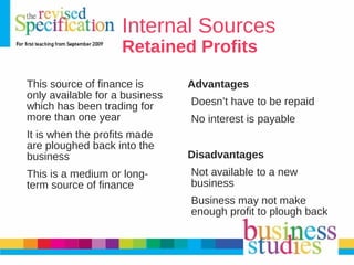 Sources of finanace | PPT