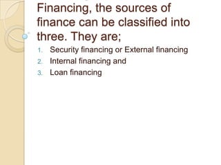 Sources of finance | PPT
