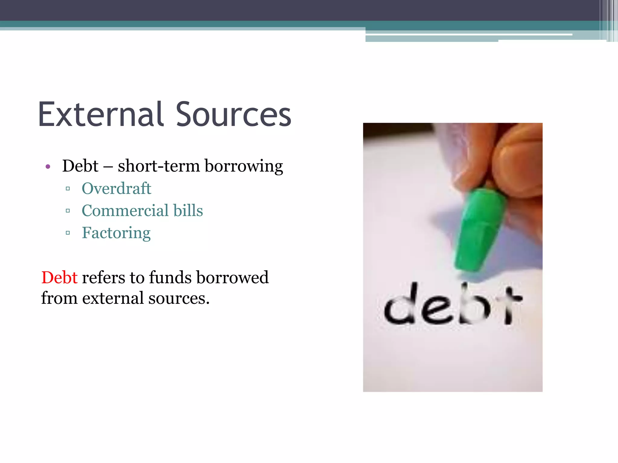 Sources of finance | PPTX