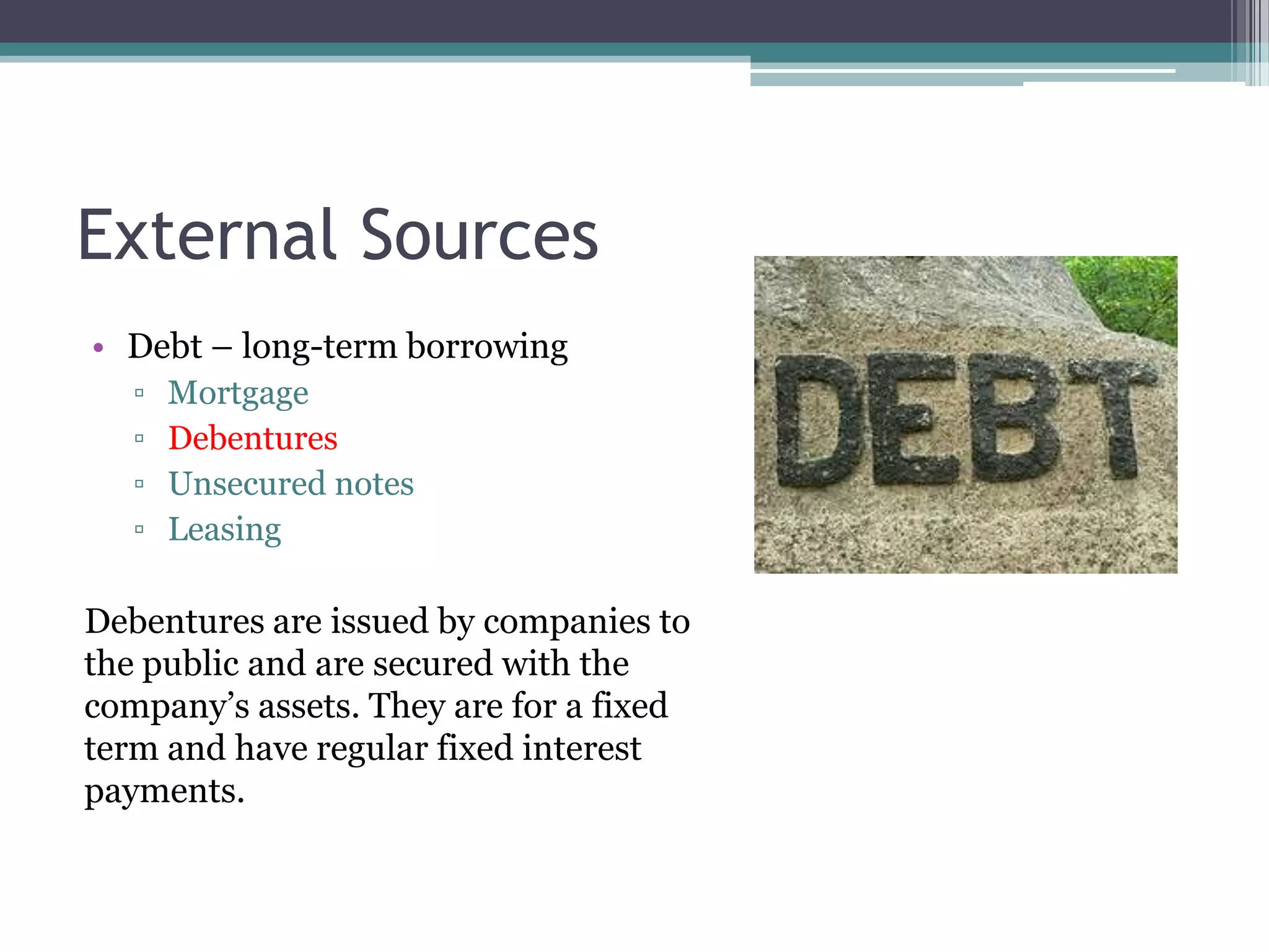 Sources of finance | PPTX