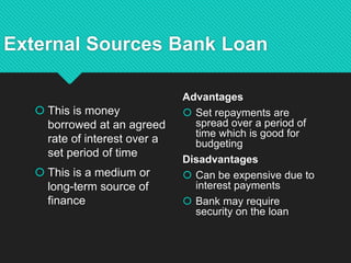 FINANCIAL MANAGEMENT- Sources of finance | PPTX