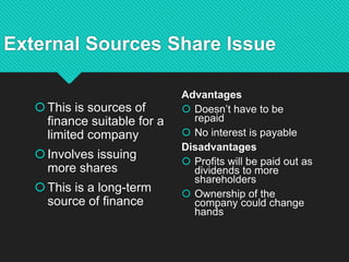 FINANCIAL MANAGEMENT- Sources of finance | PPTX