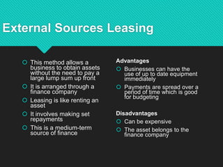 FINANCIAL MANAGEMENT- Sources of finance | PPTX