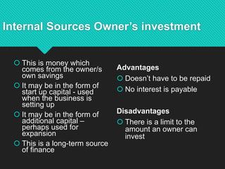 FINANCIAL MANAGEMENT- Sources of finance | PPTX