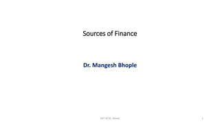 Sources of Finance in Business detailed notes | PPT