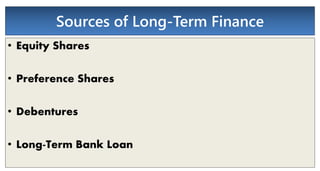 SOURCES OF FINANCE..... | PPT