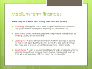 Sources of finance | PPTX
