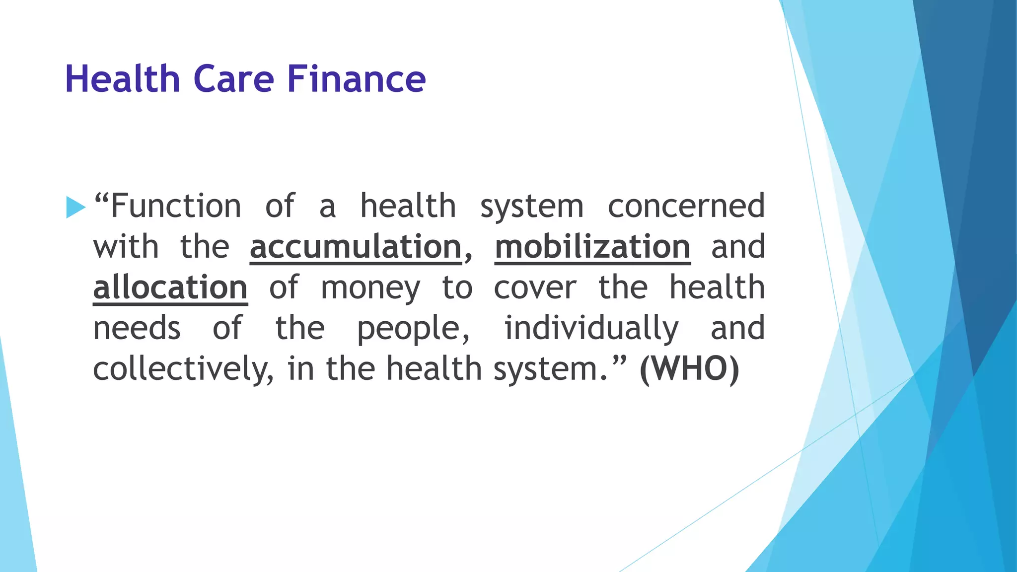 Sources of finance in healthcare | PPTX
