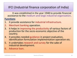 Sources of Finance | PDF