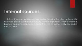 Sources of finance to start a business | PPT