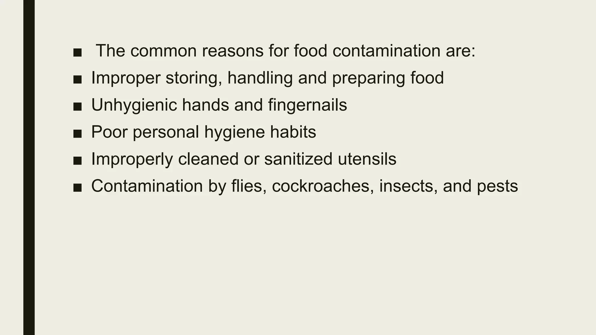 Sources of food contamination | PPTX