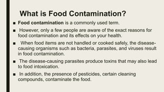 Sources of food contamination | PPTX