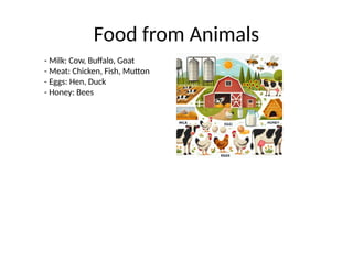 Sources of food ,importance of balanced diet presentation | PPTX
