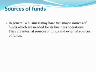 Sources of funds | PPTX
