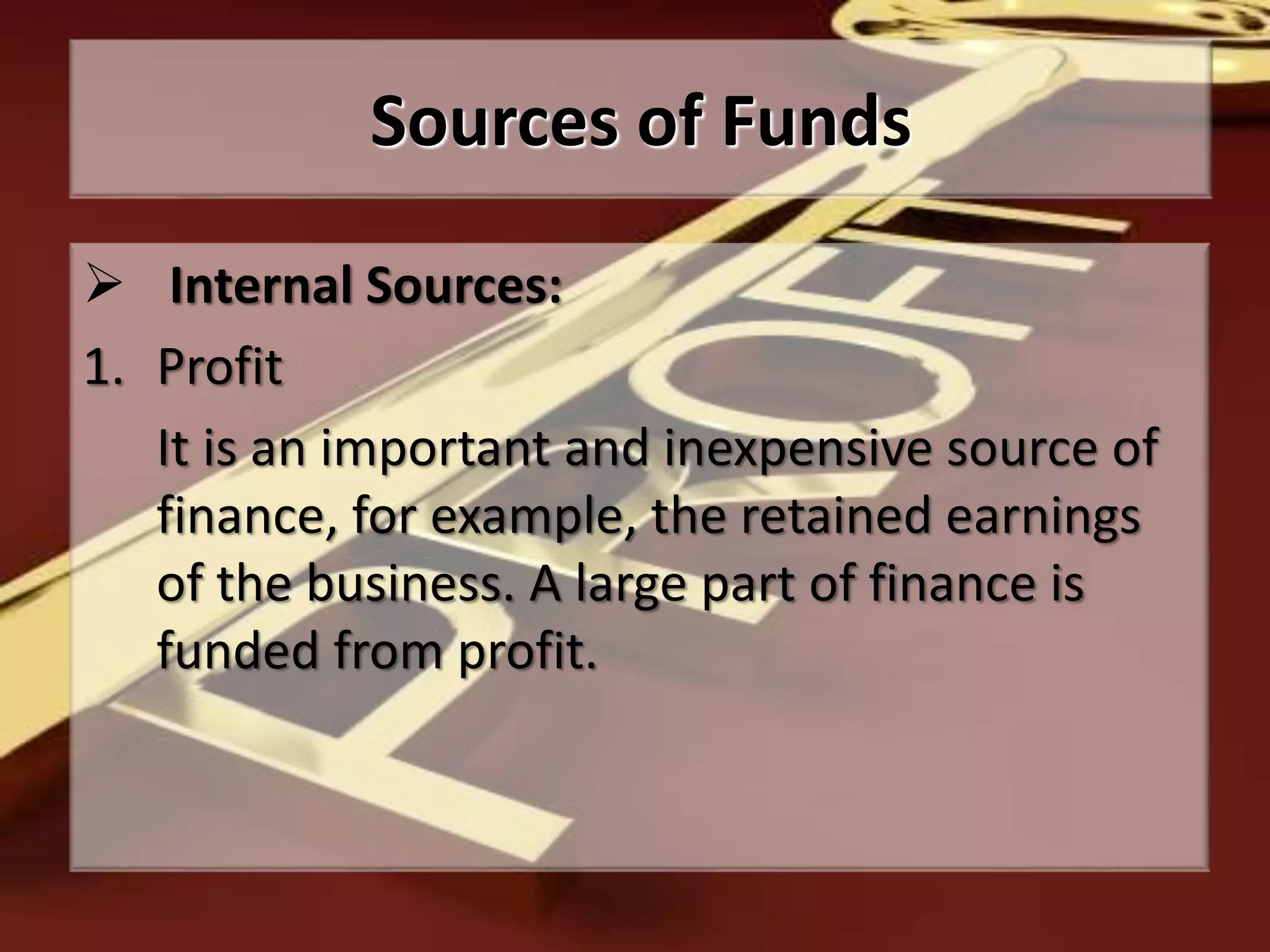 Sources of funds | PPTX