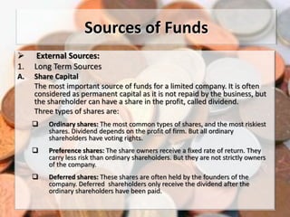 Sources of funds | PPTX