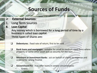 Sources of funds | PPTX
