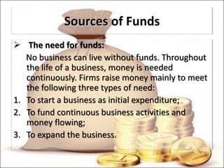 Sources of funds | PPTX