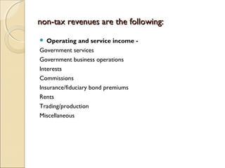 Sources of funds for the national government | PPT