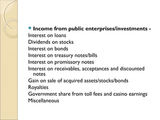 Sources of funds for the national government | PPT