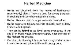 Sources of Herbs- Biological & Geographical | PPTX