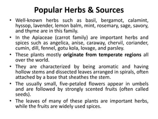 Sources of Herbs- Biological & Geographical | PPTX